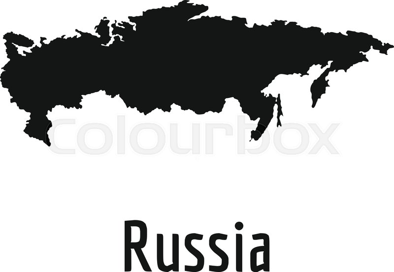 Russia map in black. Simple ... | Stock vector | Colourbox