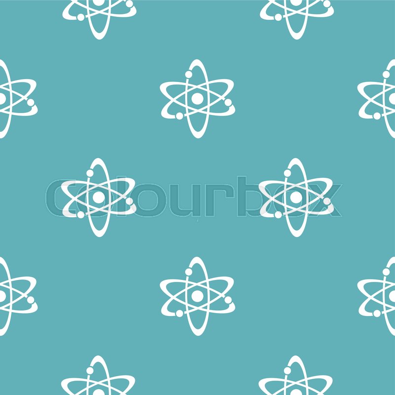 Atom pattern seamless blue. Simple ... | Stock vector | Colourbox