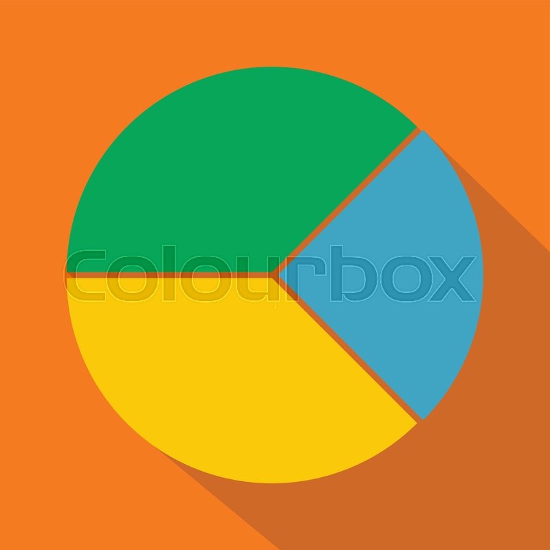 Circle graph icon. Flat illustration ... | Stock vector | Colourbox