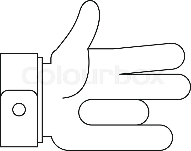 One finger icon. Outline illustration ... | Stock vector | Colourbox