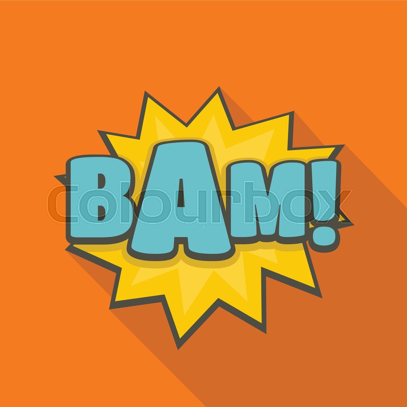 Comic boom bam icon. Flat illustration ... | Stock vector | Colourbox