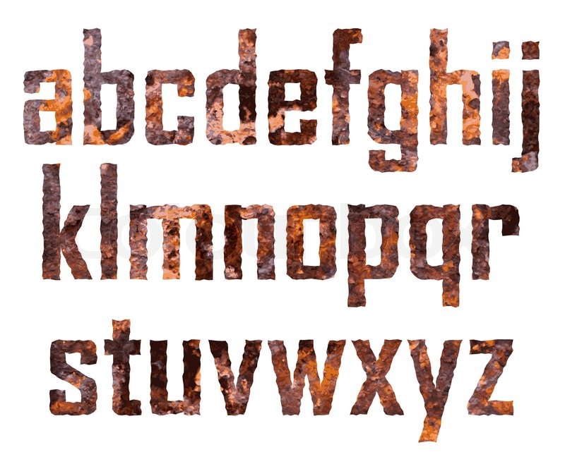 Rusted letters | Stock vector | Colourbox