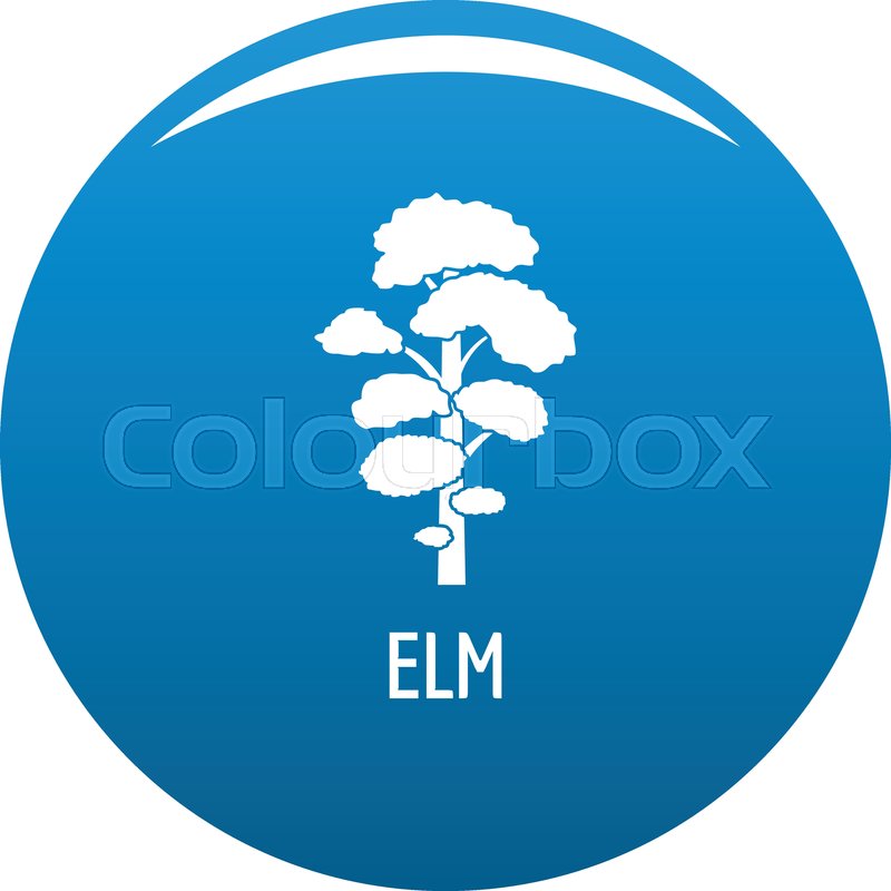 Elm tree icon vector blue circle ... | Stock vector | Colourbox