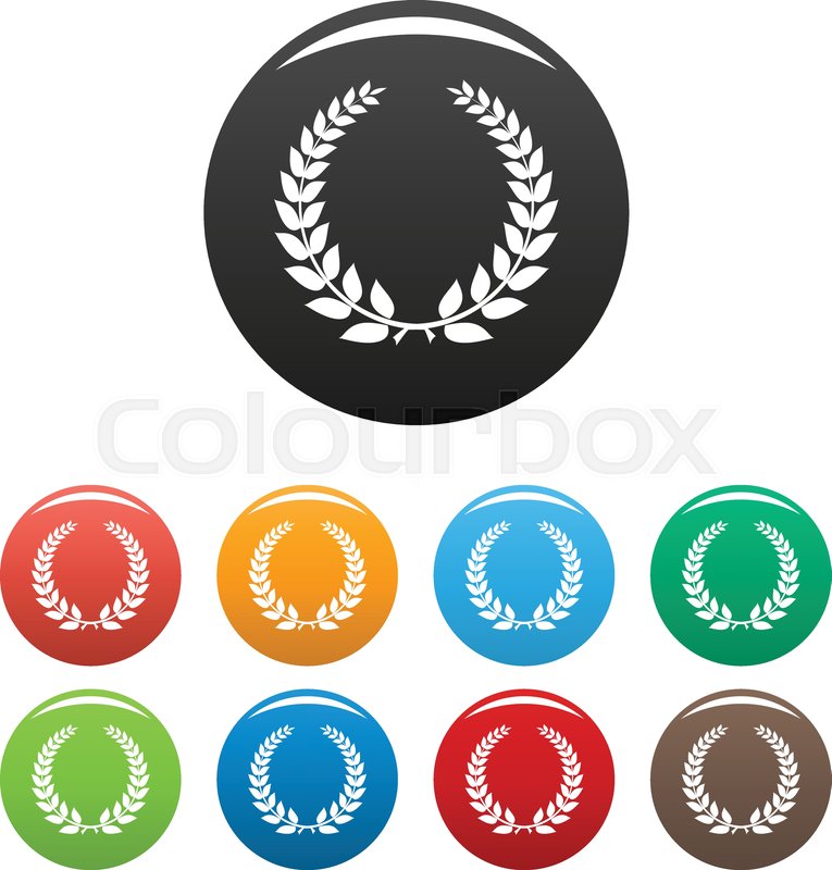 Champion wreath icon. Simple ... | Stock vector | Colourbox