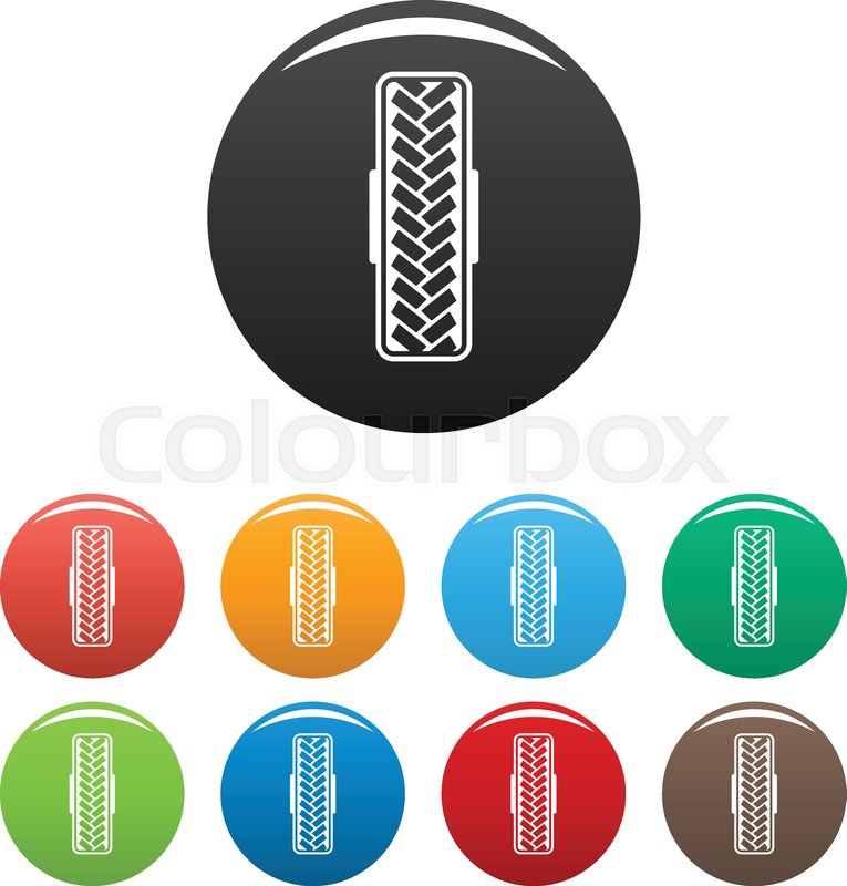 Tread pattern icon. Simple ... | Stock vector | Colourbox