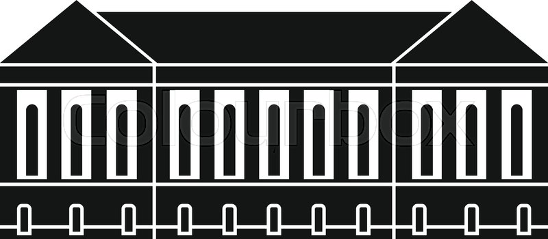 Old building icon. Simple illustration ... | Stock vector | Colourbox