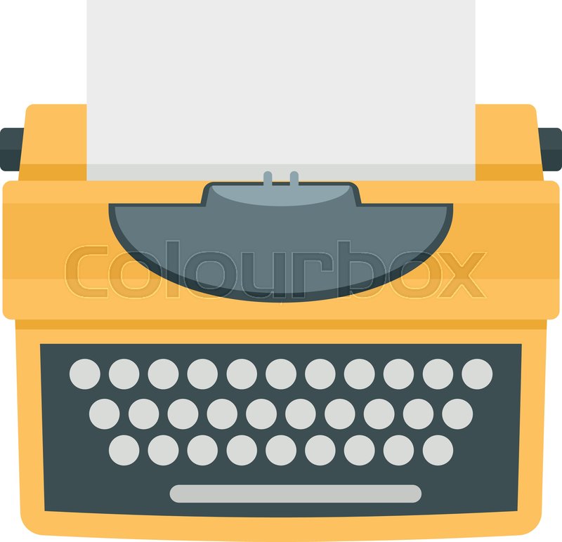 Typewriter Icon Flat