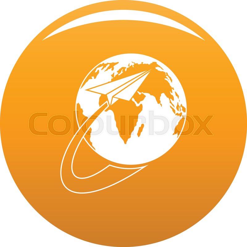 Around the world icon. Simple ... | Stock vector | Colourbox