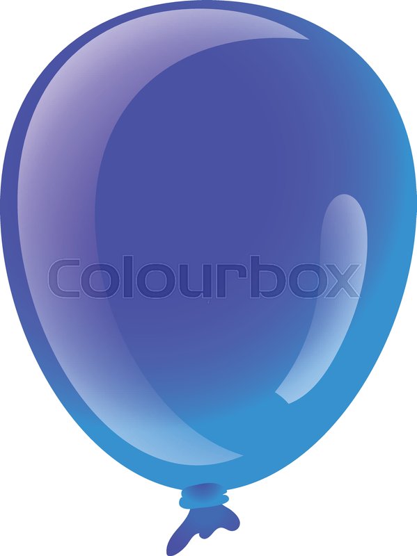 Blue ballon icon. Cartoon of blue ... | Stock vector | Colourbox