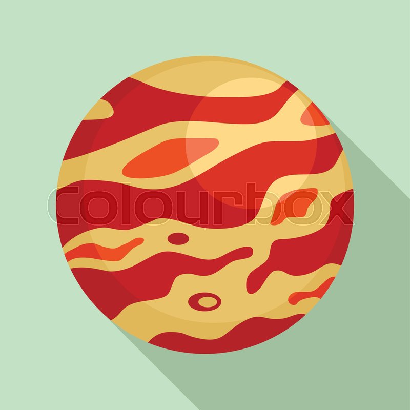 Venus planet icon. Flat illustration ... | Stock vector | Colourbox