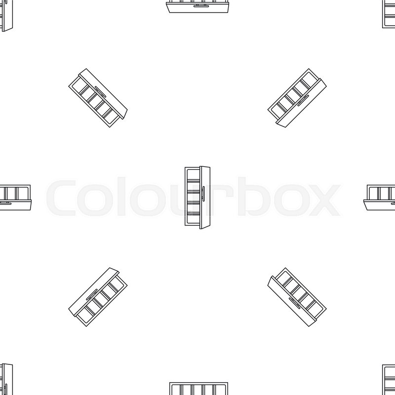 Kitchen fridge pattern seamless vector ... | Stock vector | Colourbox