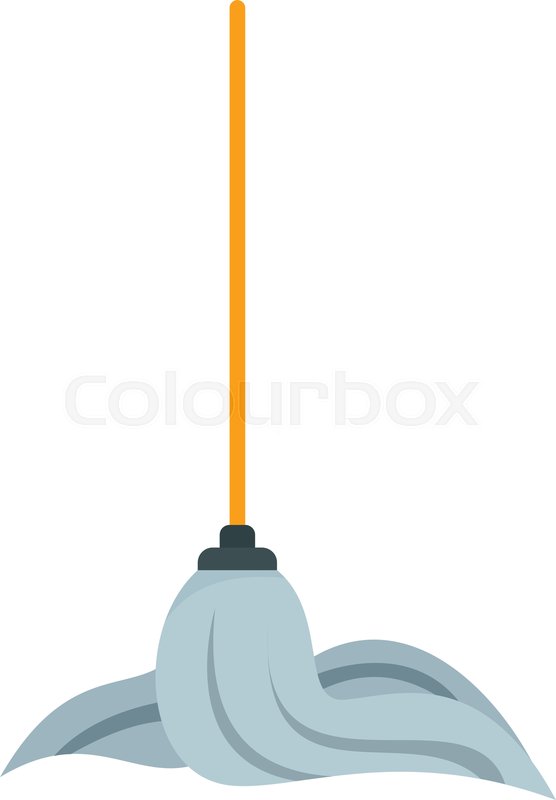 Mop icon. Flat illustration of mop ... | Stock vector | Colourbox
