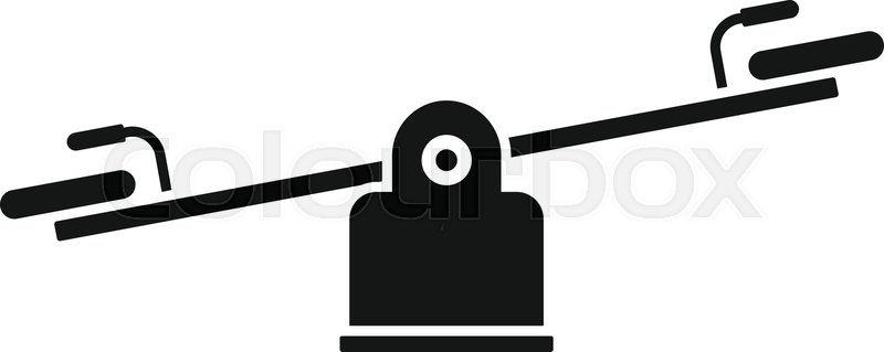 Kid balance board icon. Simple ... | Stock vector | Colourbox