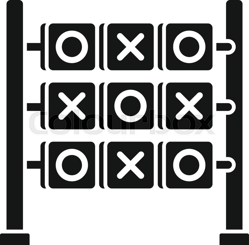 Circle cross game icon. Simple ... | Stock vector | Colourbox