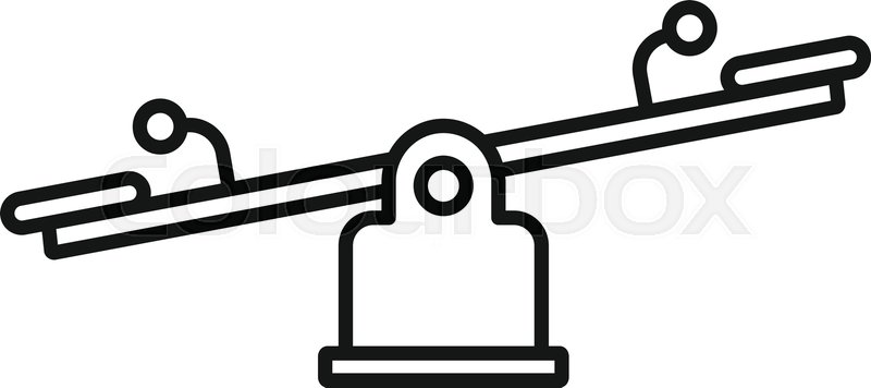 Kid balance board icon. Outline kid ... | Stock vector | Colourbox