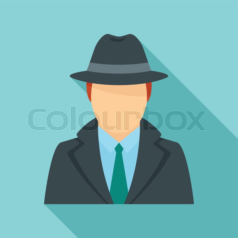 Police detective icon. Flat ... | Stock vector | Colourbox