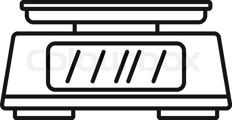 Lab scales icon. Outline lab scales ... | Stock vector | Colourbox