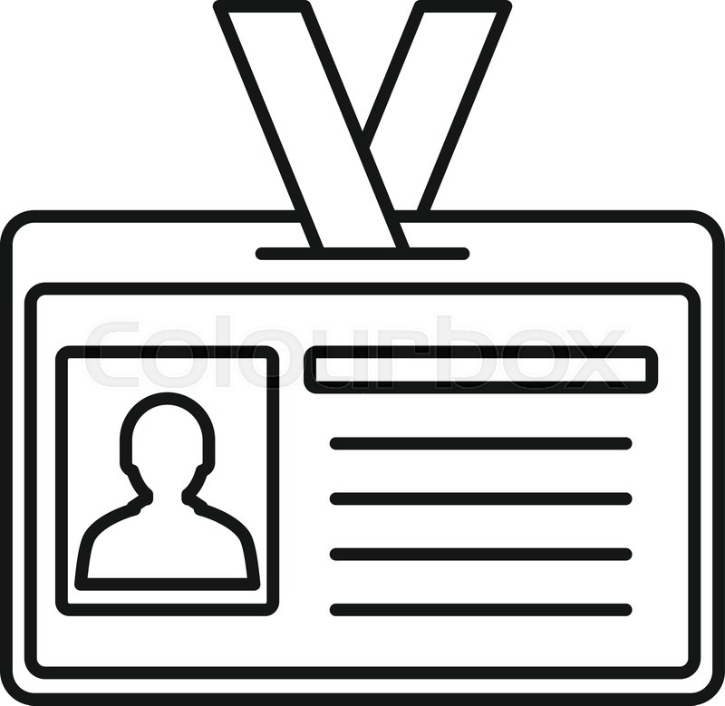 Security Badge Outline