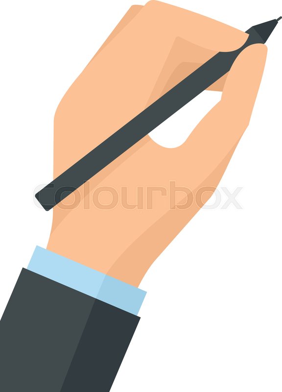 Hand writing icon. Flat illustration ... | Stock vector | Colourbox