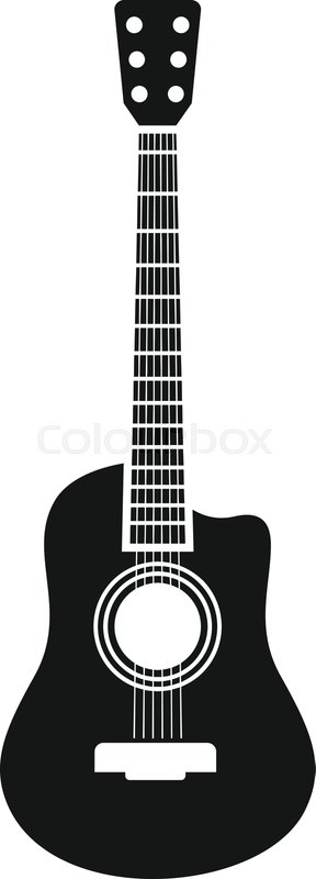 Acoustic guitar icon. Simple ... | Stock vector | Colourbox