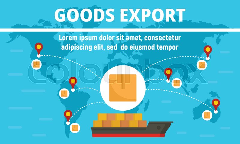 Global cargo export concept banner. ... | Stock vector | Colourbox