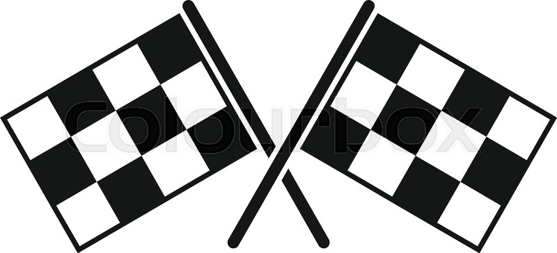 Rally flags icon. Simple illustration ... | Stock vector | Colourbox