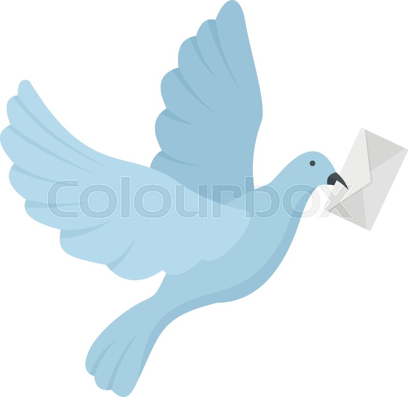 Post pigeon icon. Flat illustration of ... | Stock vector | Colourbox