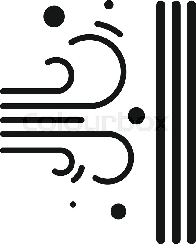 Wind protection feature icon. Simple ... | Stock vector | Colourbox
