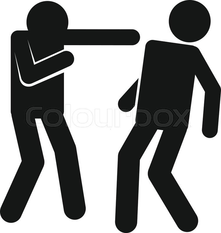 Street violence fight icon. Simple ... | Stock vector | Colourbox