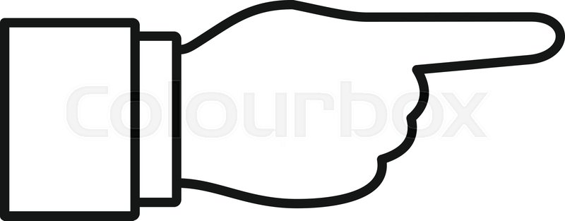 Finger shows icon. Outline finger ... | Stock vector | Colourbox