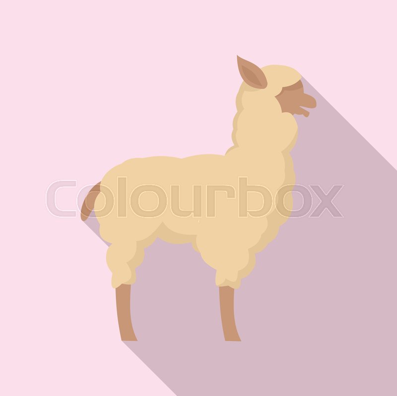 Lama icon. Flat illustration of Lama ... | Stock vector | Colourbox