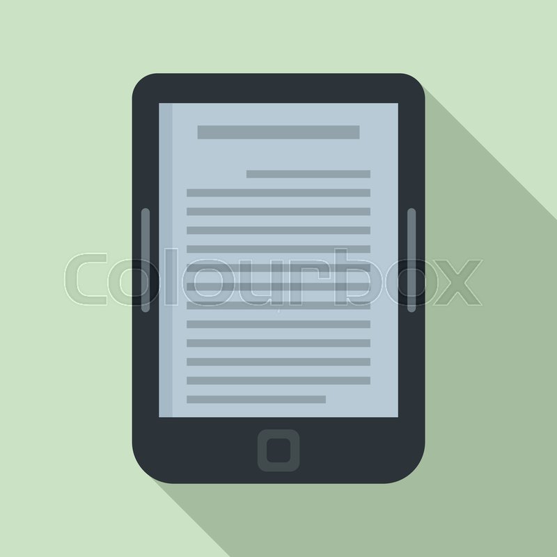 Ebook reader icon. Flat illustration ... | Stock vector | Colourbox