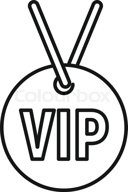 Vip necklace icon. Outline vip ... | Stock vector | Colourbox