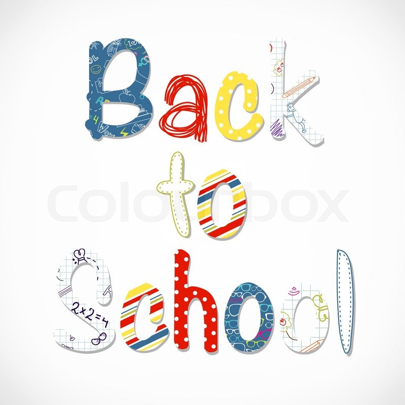 Back to school lettering | Stock vector | Colourbox