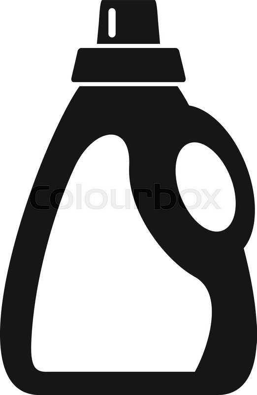 Plastic clean bottle icon. Simple ... | Stock vector | Colourbox