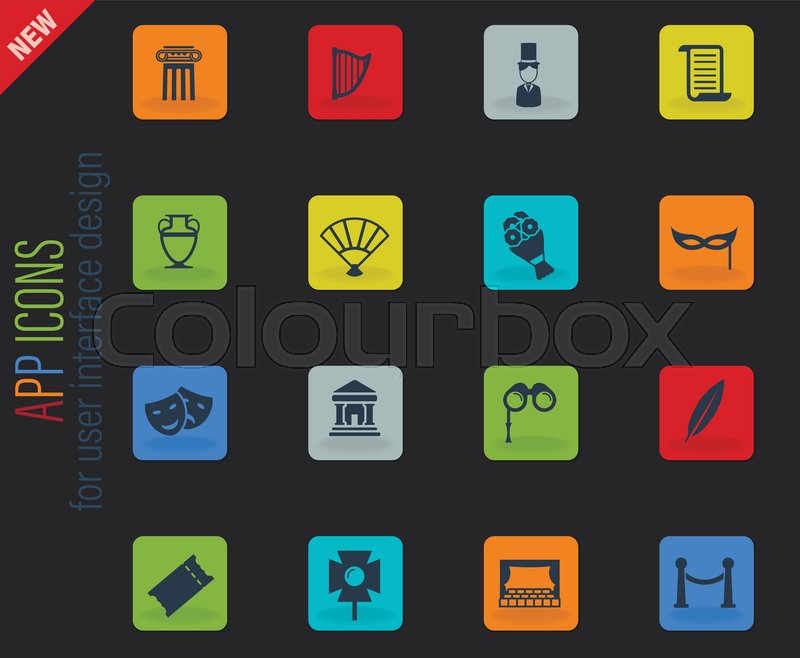 Theatre simply symbols for web and ... | Stock vector | Colourbox