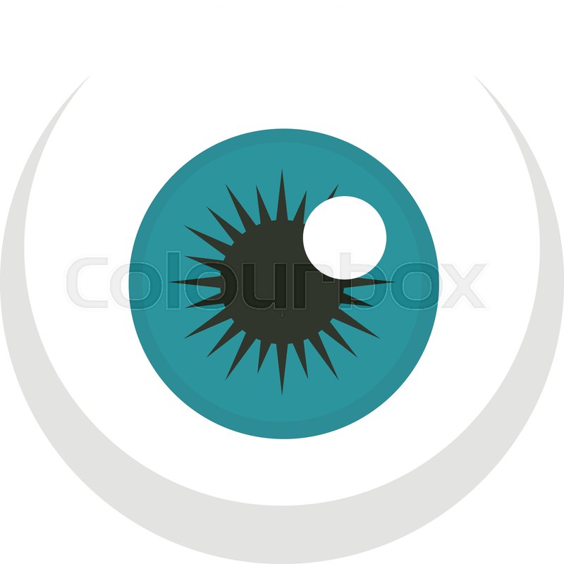 Eye ball icon. Flat illustration of ... | Stock vector | Colourbox
