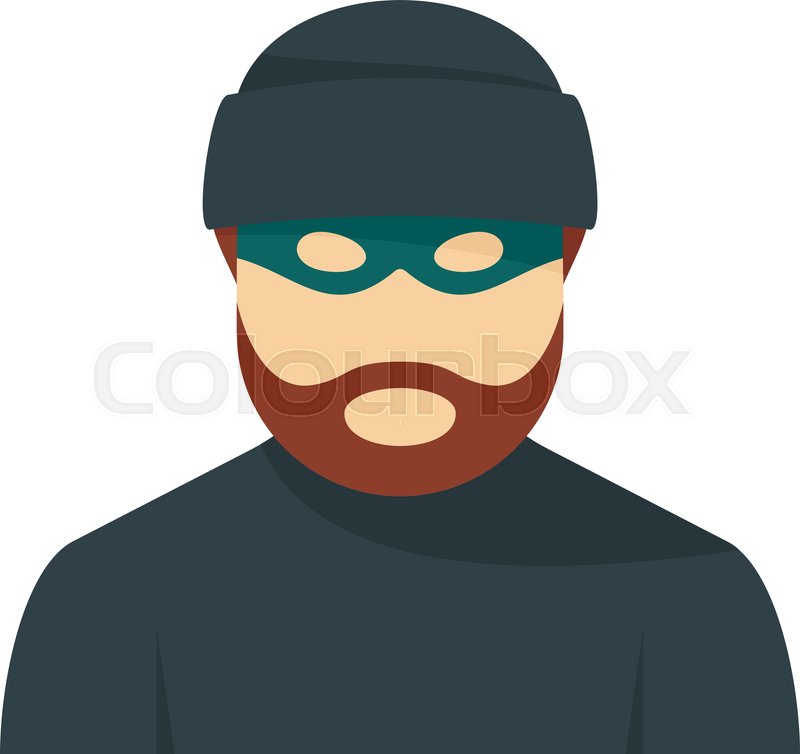 Criminal man icon. Flat illustration ... | Stock vector | Colourbox