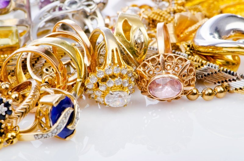 Large collection of gold jewellery | Stock image | Colourbox