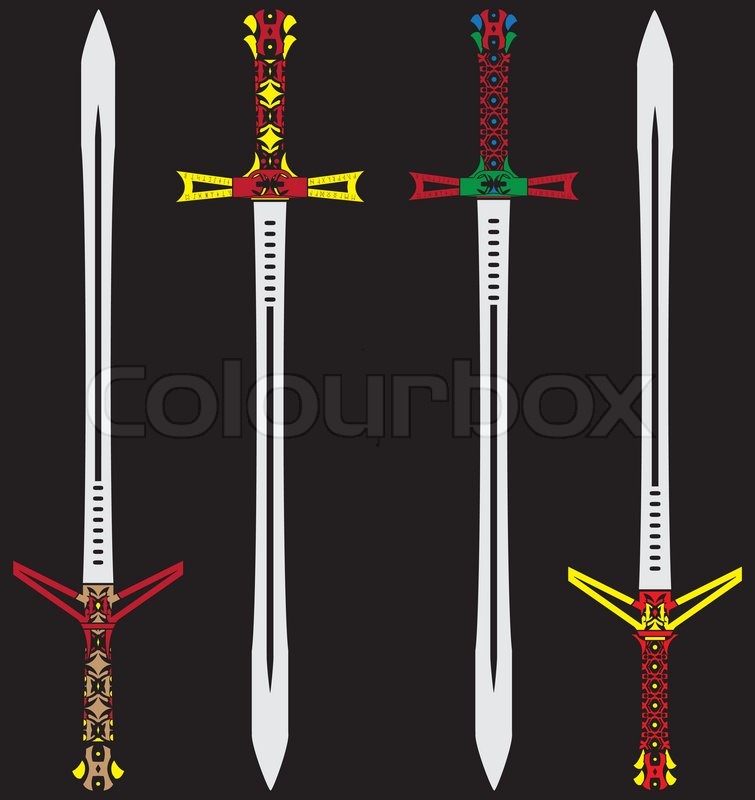 Colour swords | Stock vector | Colourbox