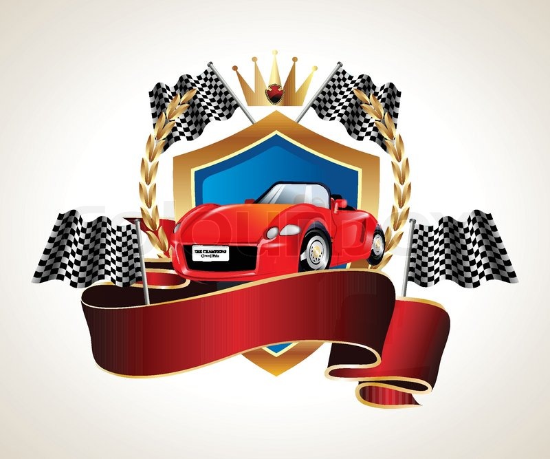 Emblem car racing championship | Stock Vector | Colourbox