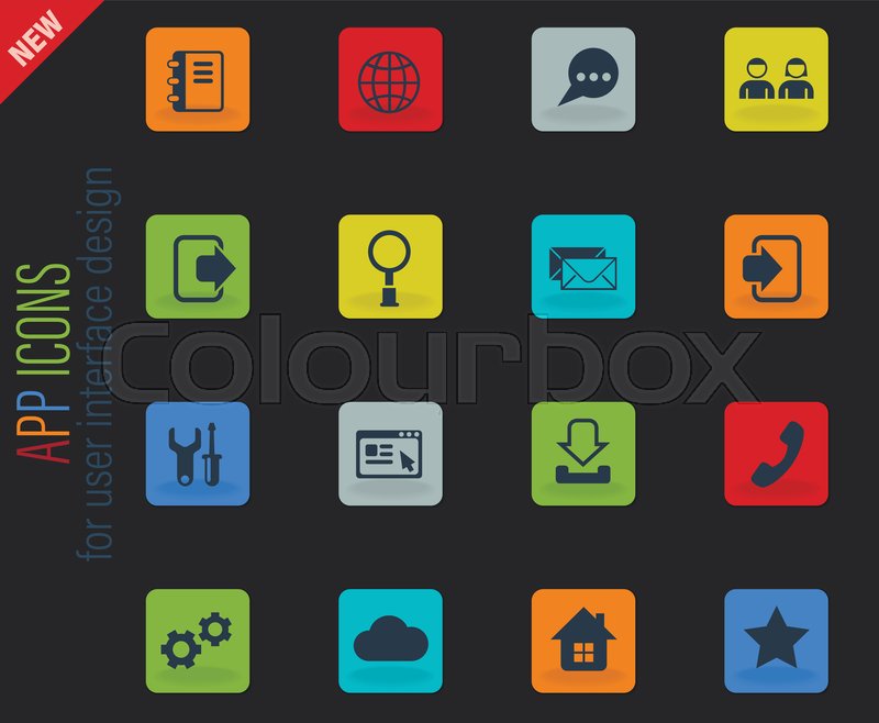 Web tools vector icons for web and ... | Stock vector | Colourbox
