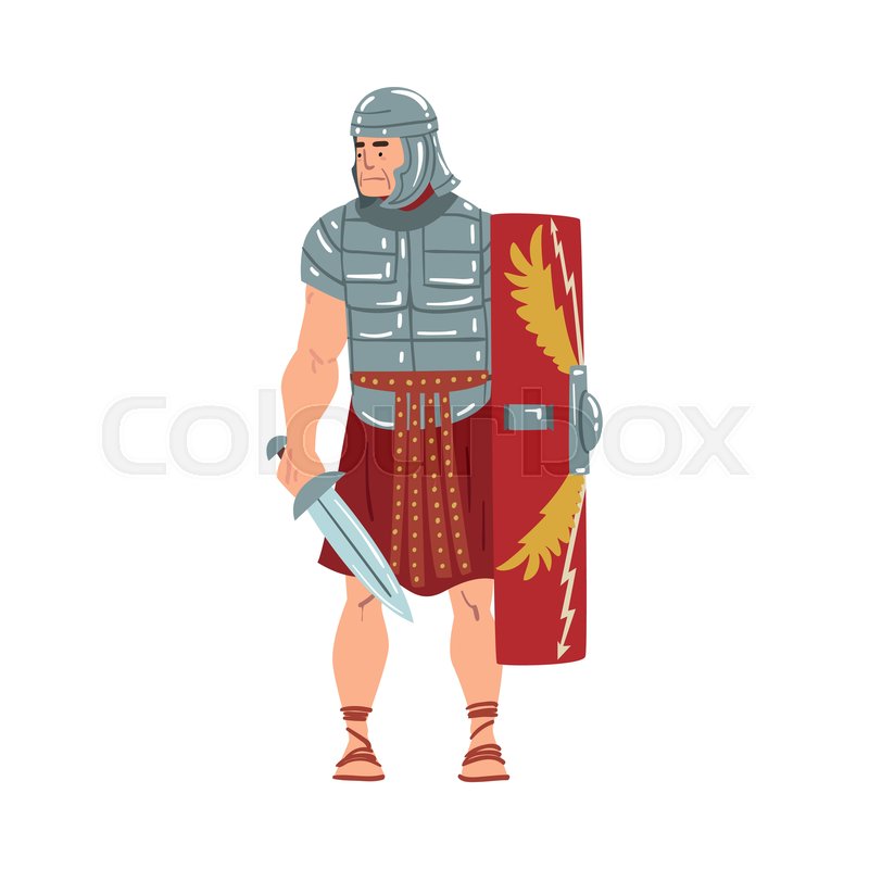 Ancient Rome Warrior, Male Roman ... | Stock vector | Colourbox