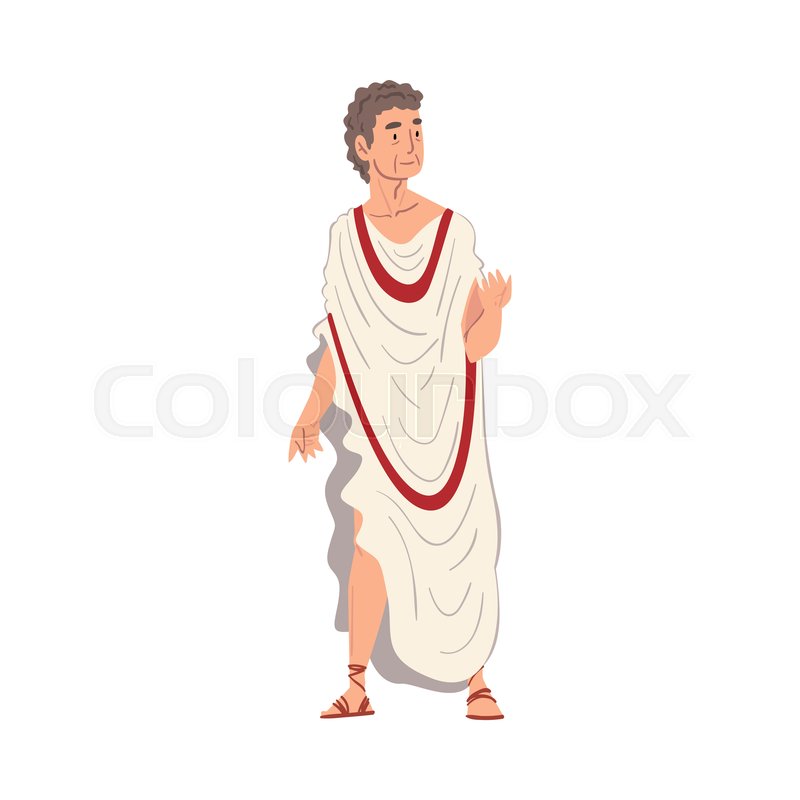 Roman Philosopher in Traditional ... | Stock vector | Colourbox