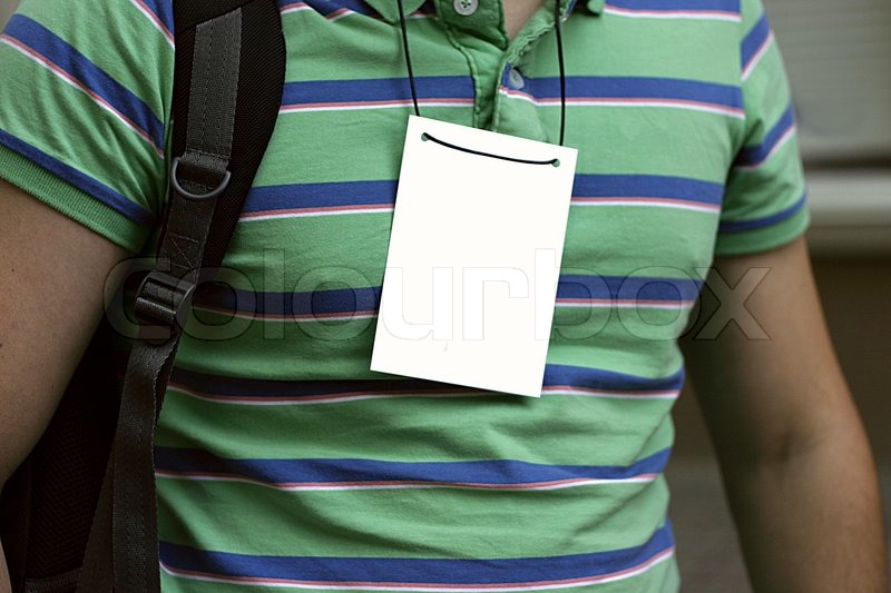 The man with employee badge | Stock image | Colourbox