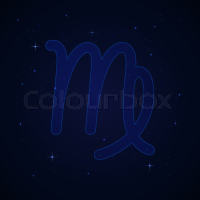 Virgo, the virgin zodiac sign on the ... | Stock vector | Colourbox
