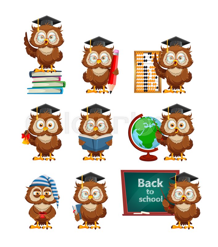 Back To School Owl Clip Art