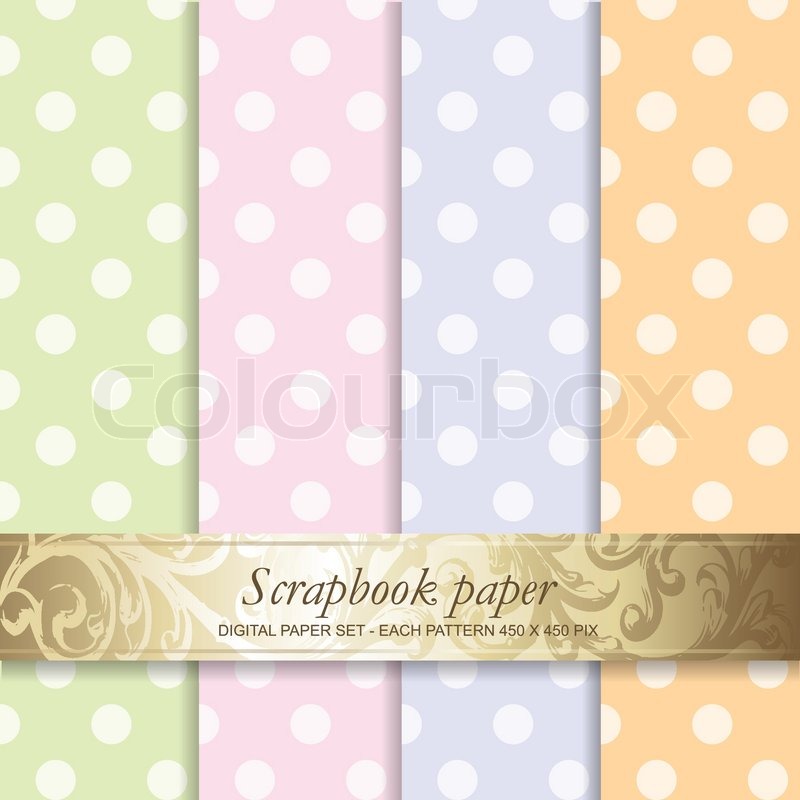 Colorful Backgrounds set - Scrapbook ... | Stock vector | Colourbox