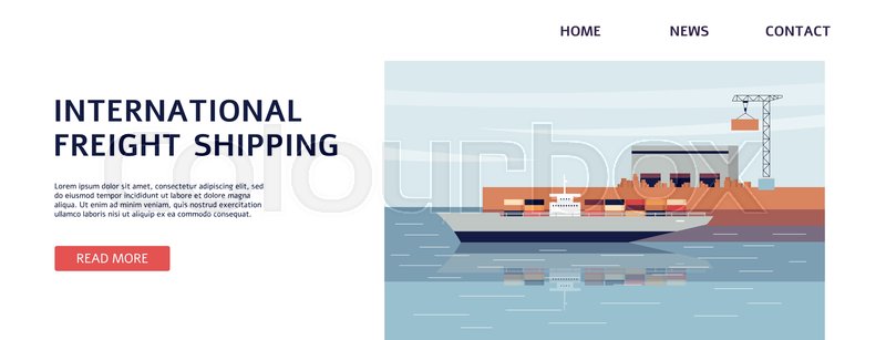 International freight shipping banner ... | Stock vector | Colourbox