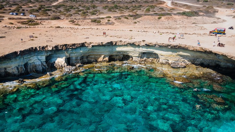 Aerial view of tropical Cyprus island | Stock image | Colourbox